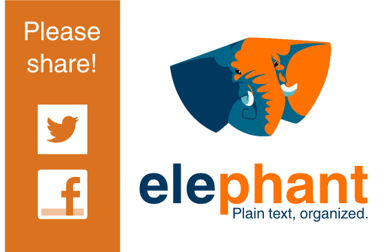 Elephant: Plain text, organized. by James Lennard Rakich - Pozible