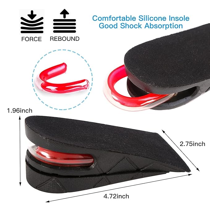 Best deals for Adjustable Height Increase Insole Cushion Elevator Heel ...