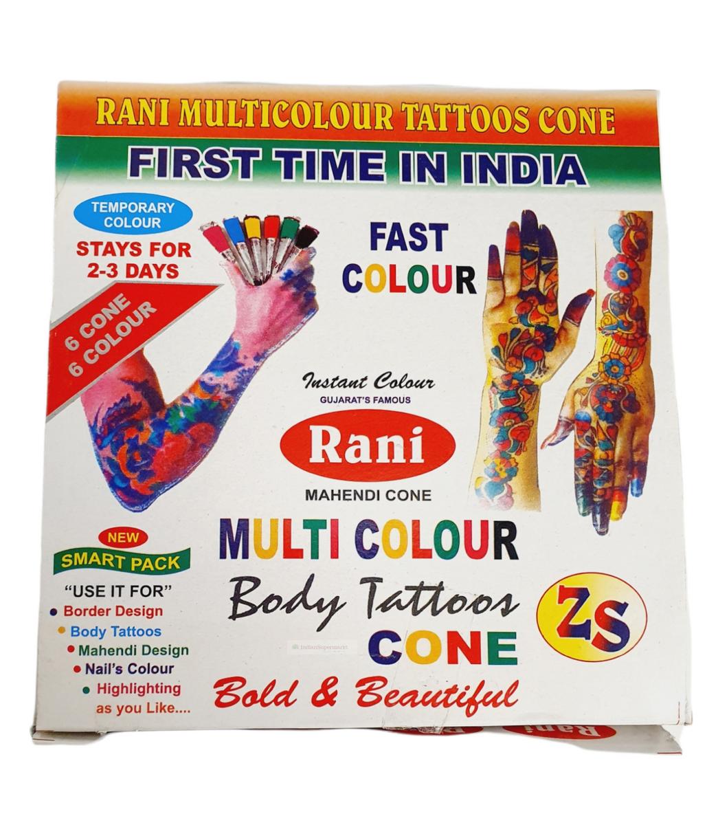 Best deals for Rani Multicolour Tattoo Cones - 6 Cones in Germany ...
