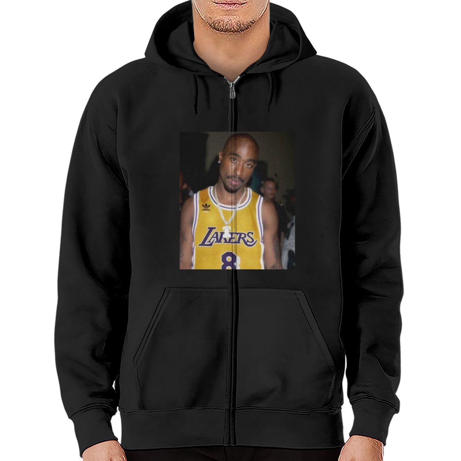 Tupac GOAT Shirt 2pac Zip Hoodies Designed & Sold By JONES & CO