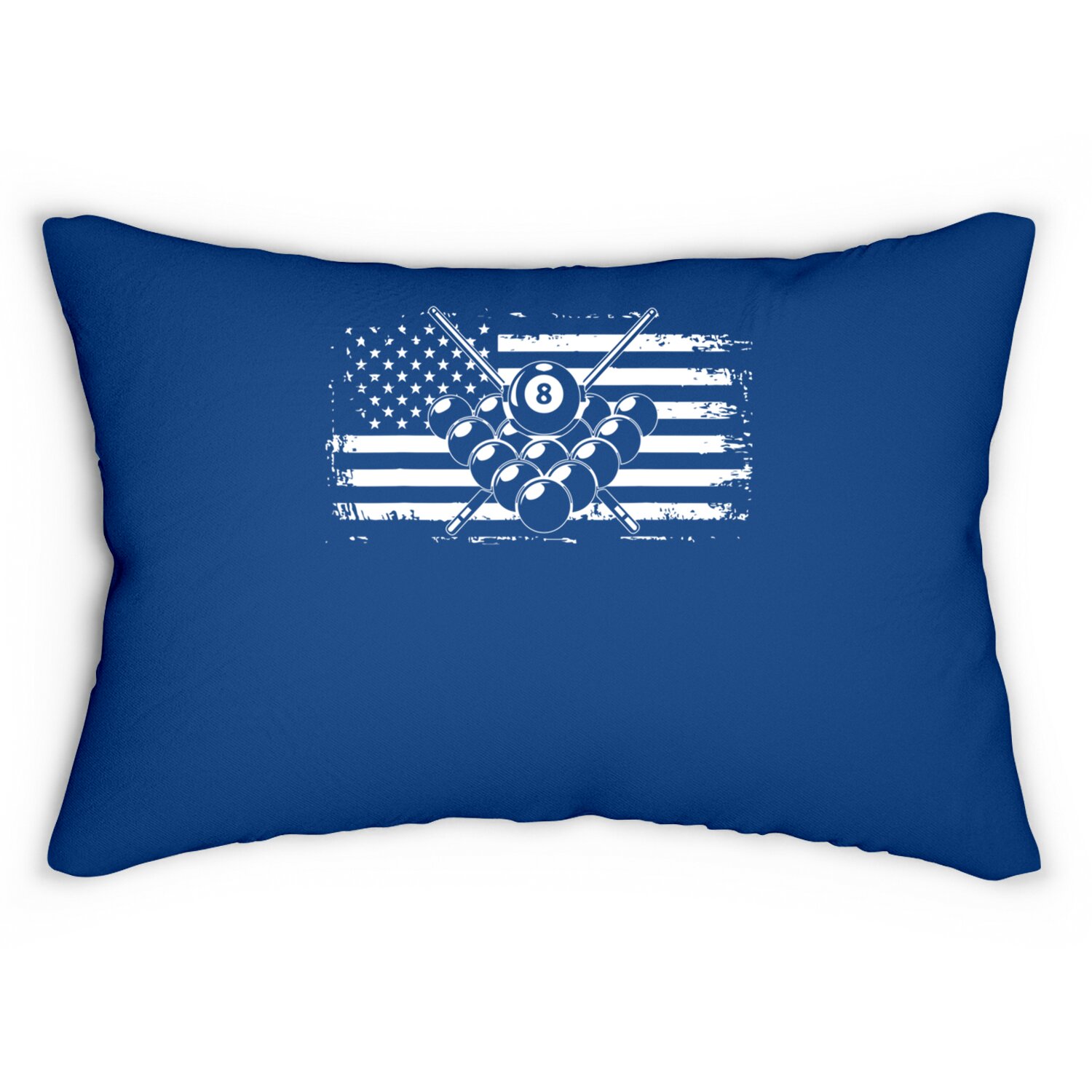 Billiards Pool American Flag Lumbar Pillows