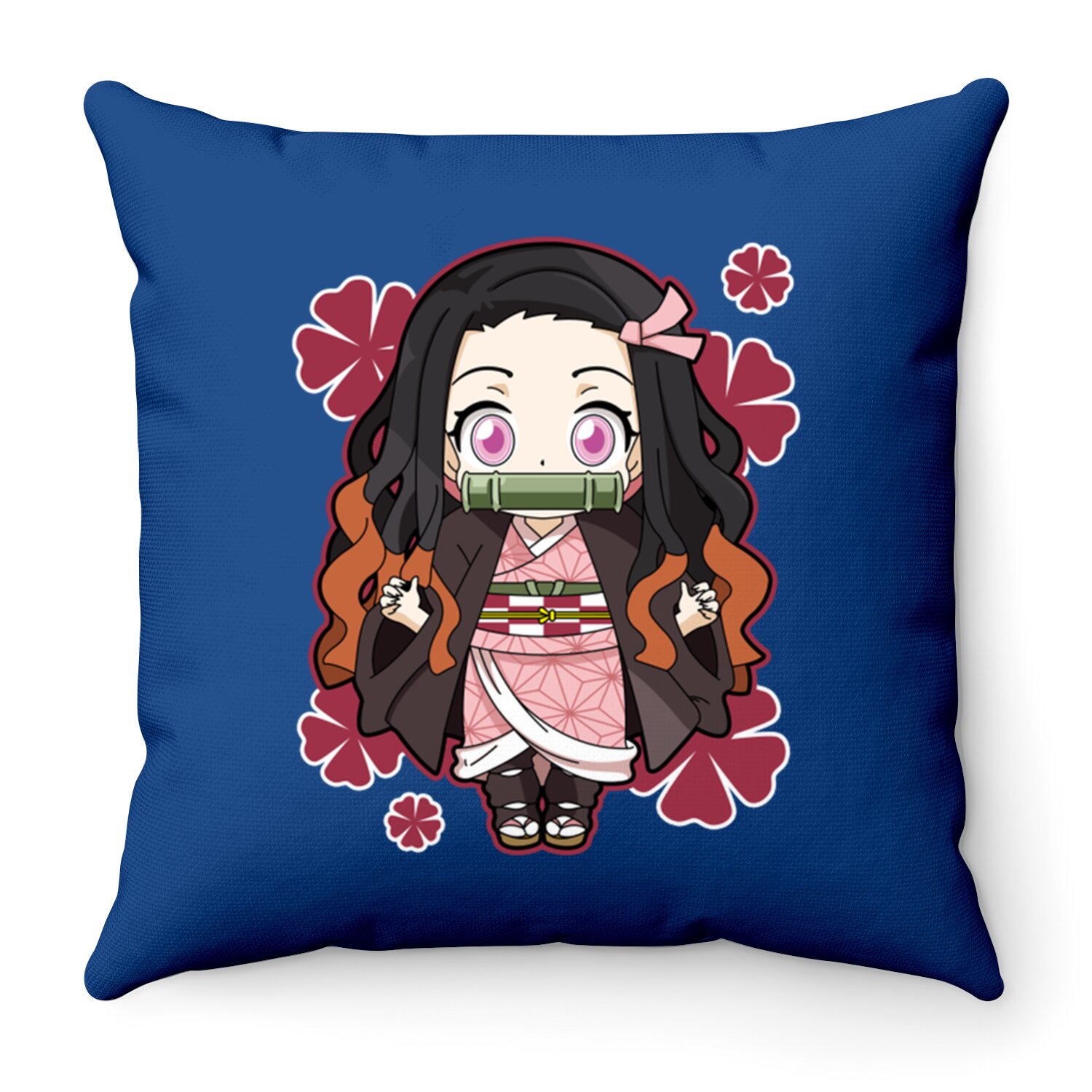Kawaii Nezuko - Nezuko - Throw Pillows