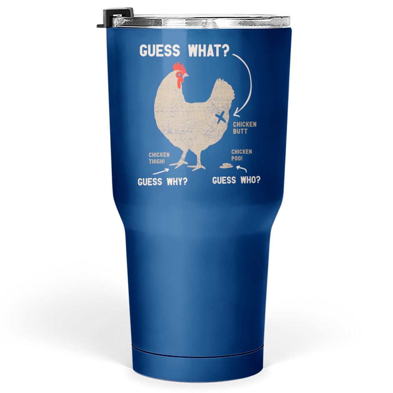 Guess What Chicken Butt Guess Why Chicken Thigh Who Poo Tumblers 30 Oz
