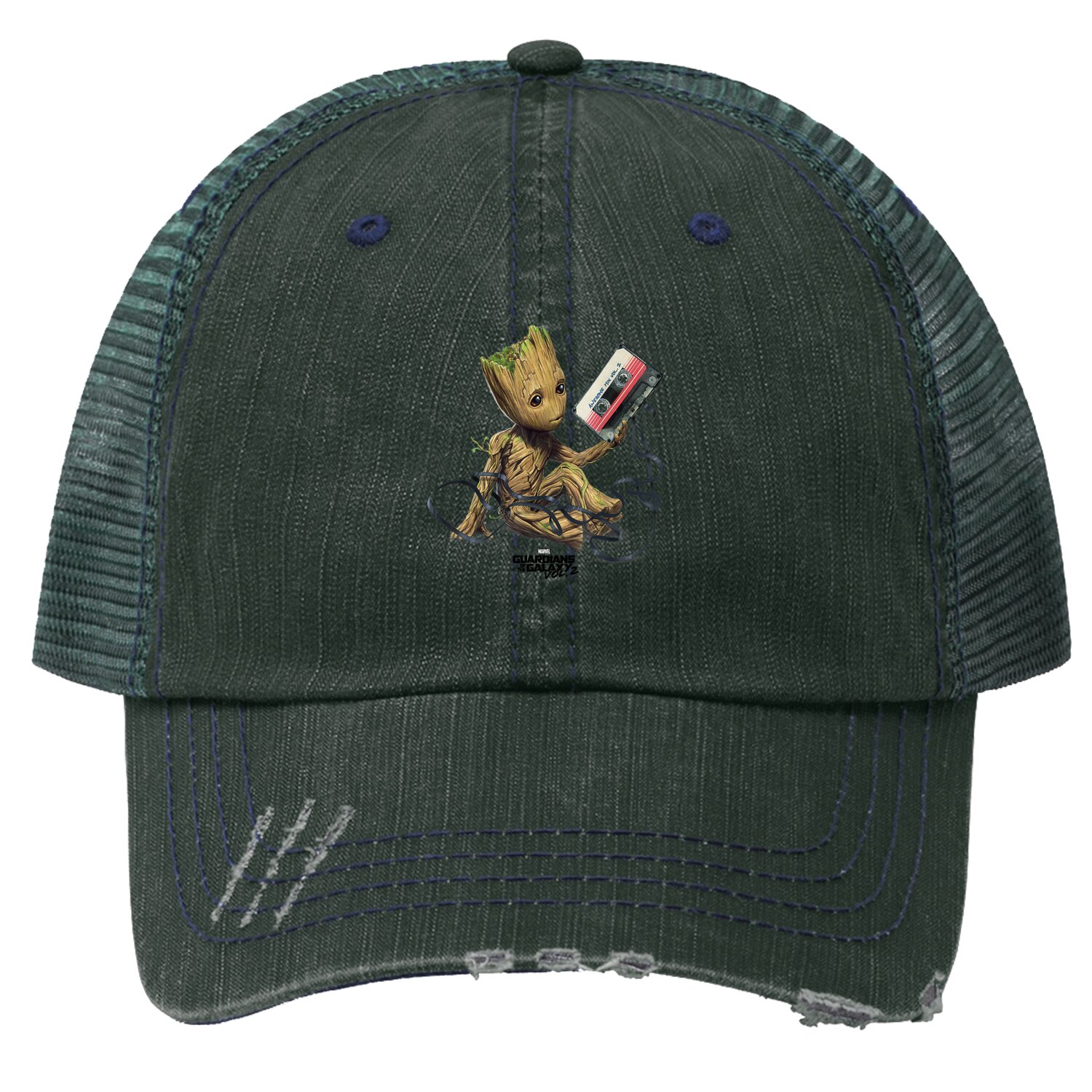 Guardians Of The Galaxy Vol. 2 Groot Tape Portrait Trucker Hats