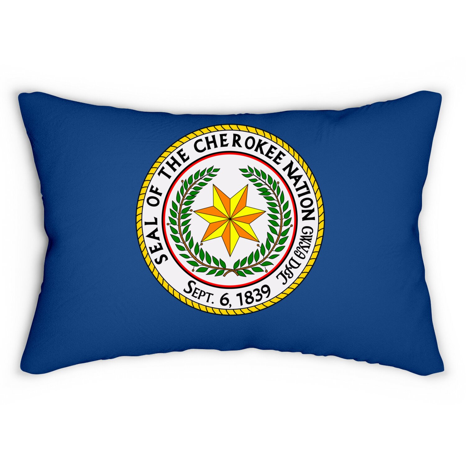 Seal Of The Cherokee Nation Cherokee Native American Pride Lumbar Pillows