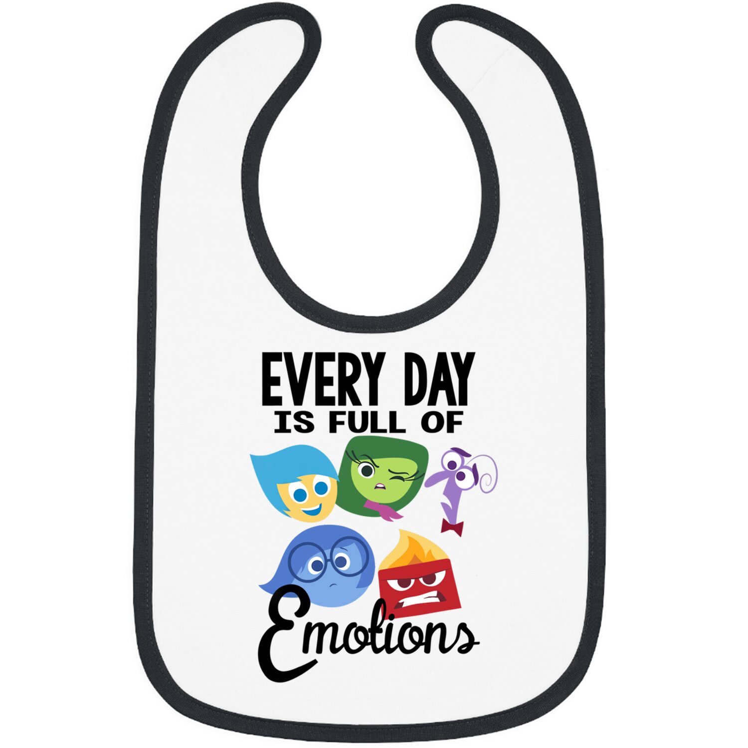 Disney Pixar Inside Out Every Day Emotions Bibs Designed & Sold By DaviWood