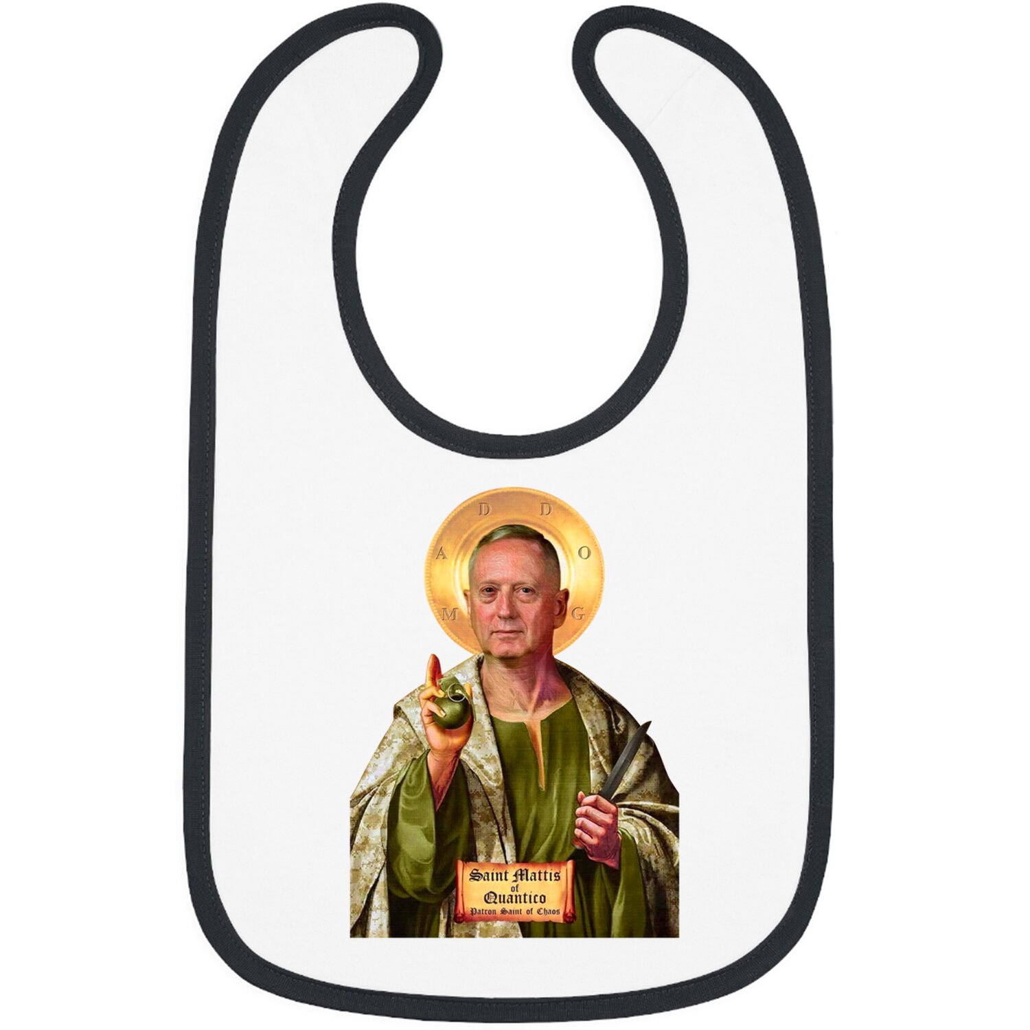 General Mattis Patron Saint Of Chaos Bibs