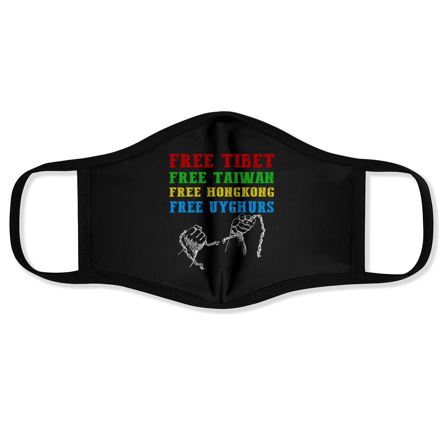 FREE TIBET FREE TAIWAN FREE HONG KONG FREE UYGHURS, PROTEST Face Masks ...