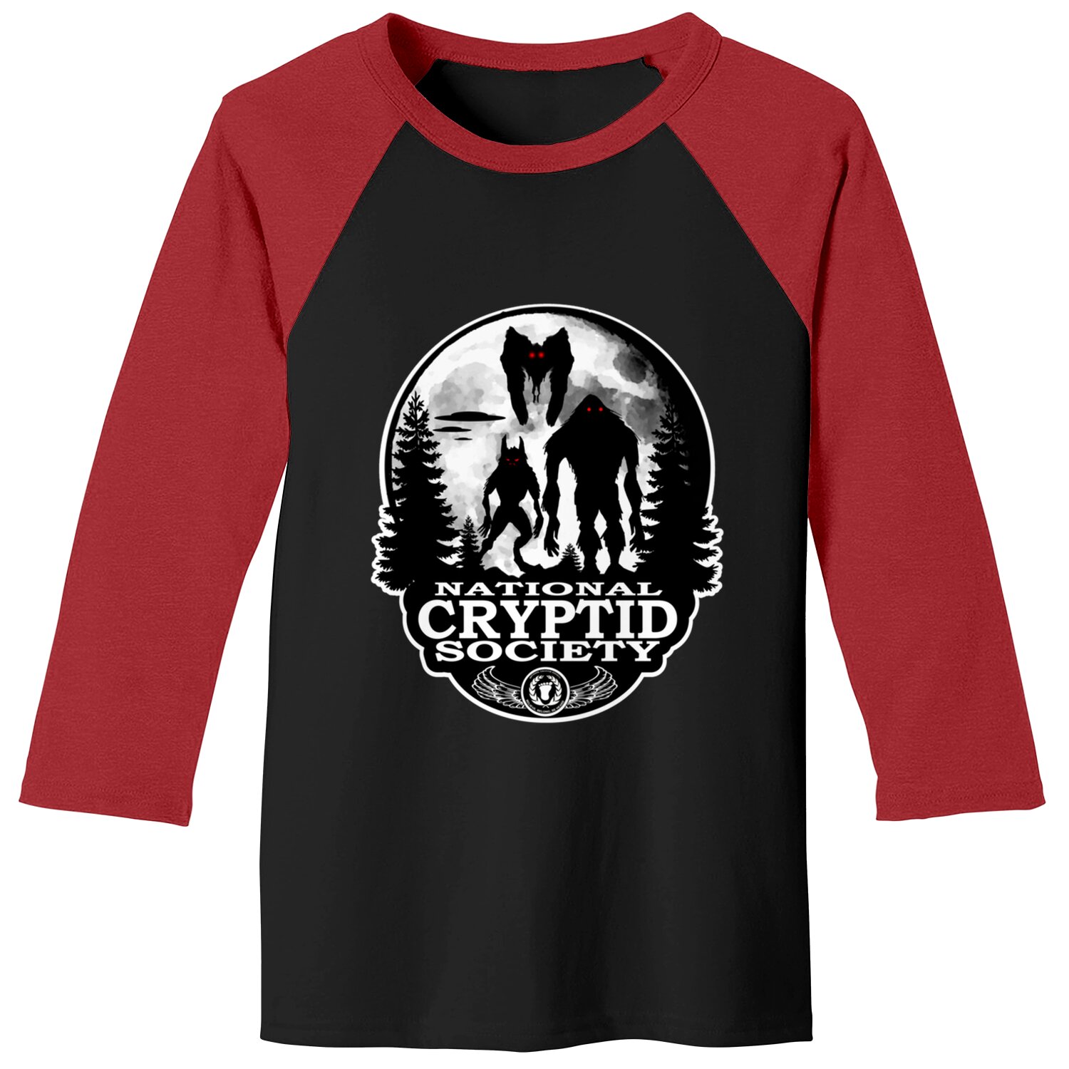 Mothman Baseball Tees Bigfoot Dogman Mothman UFO National Cryptid ...