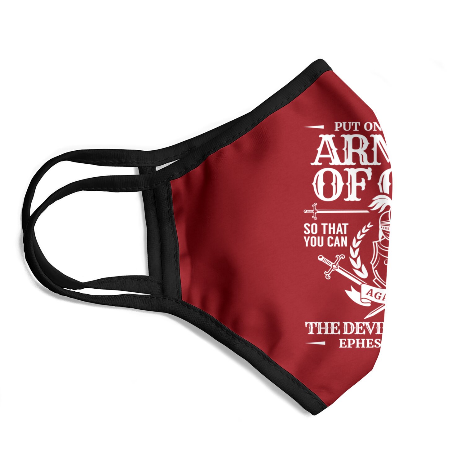 Armor Of God Christian Bible Verse Religious Face Masks Designed & Sold ...