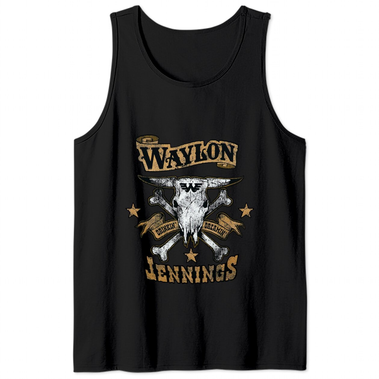 Waylon Jennings Logo Design Classic Tank Tops Designed & Sold By Lucas ...
