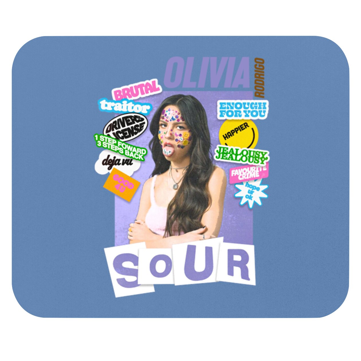 Sour - Olivia Rodrigo - Mouse Pads Designed & Sold By Miscarriage Shaky