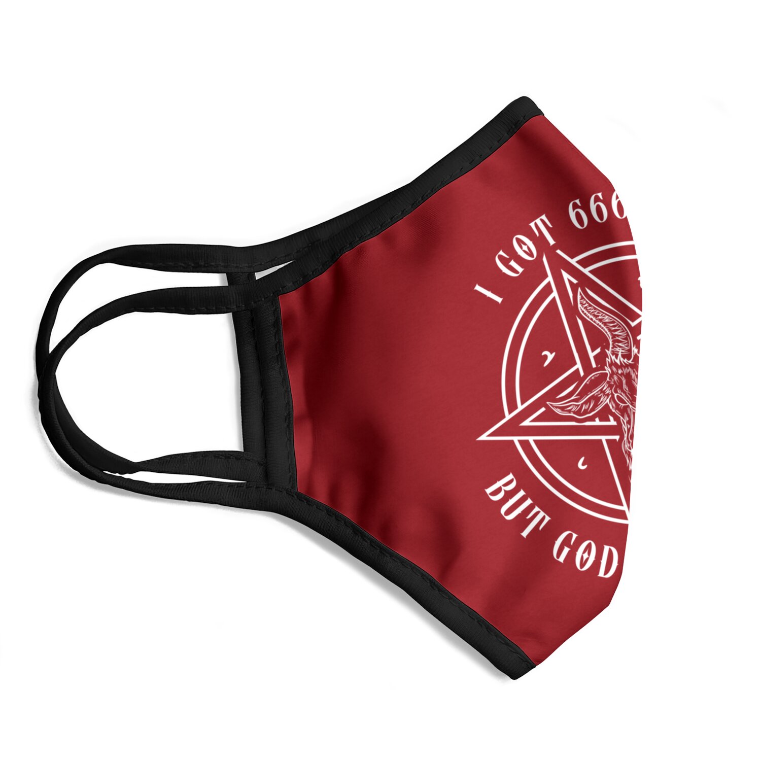 Satanic Face Masks I Got 666 Problems But God Aint One Satanic Goat I ...