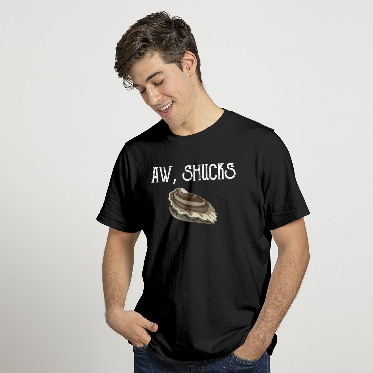 Aw Shucks Meme T-Shirt Aw Shucks Raw Oyster Lover Seafood Food Pun Meme ...