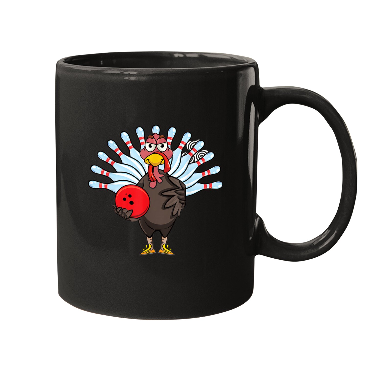 Thanksgiving Turkey Bowling Pin Matching Team Gift Mugs