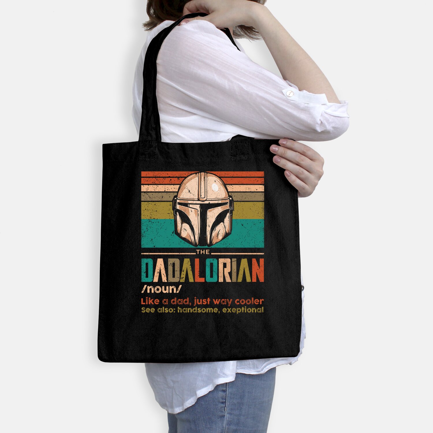 The Dadalorian Manda_lorian Dad Vintage Bags For Dad And Grandpa