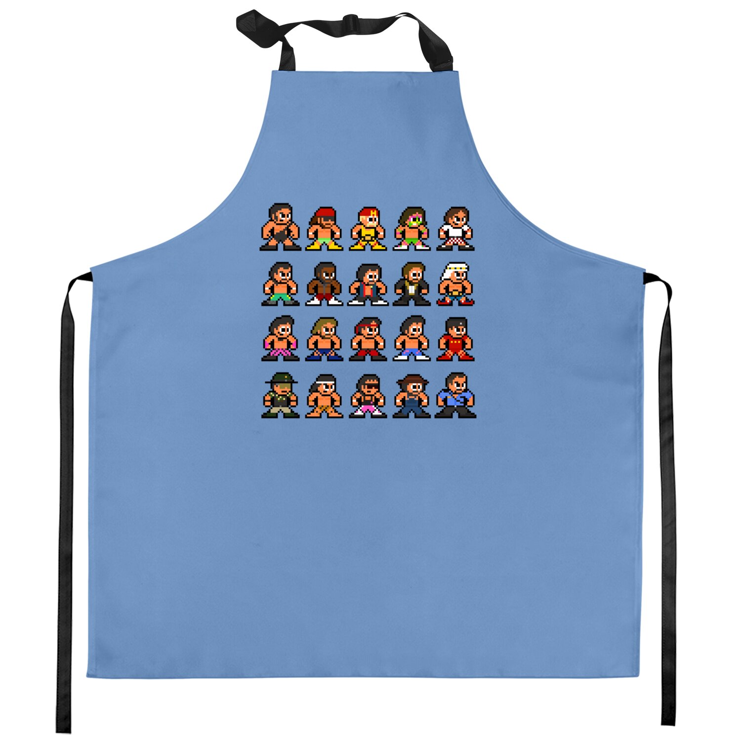 80s WWF 8-bit Pixel Art - Wrestling - Kitchen Aprons Designed & Sold By ...