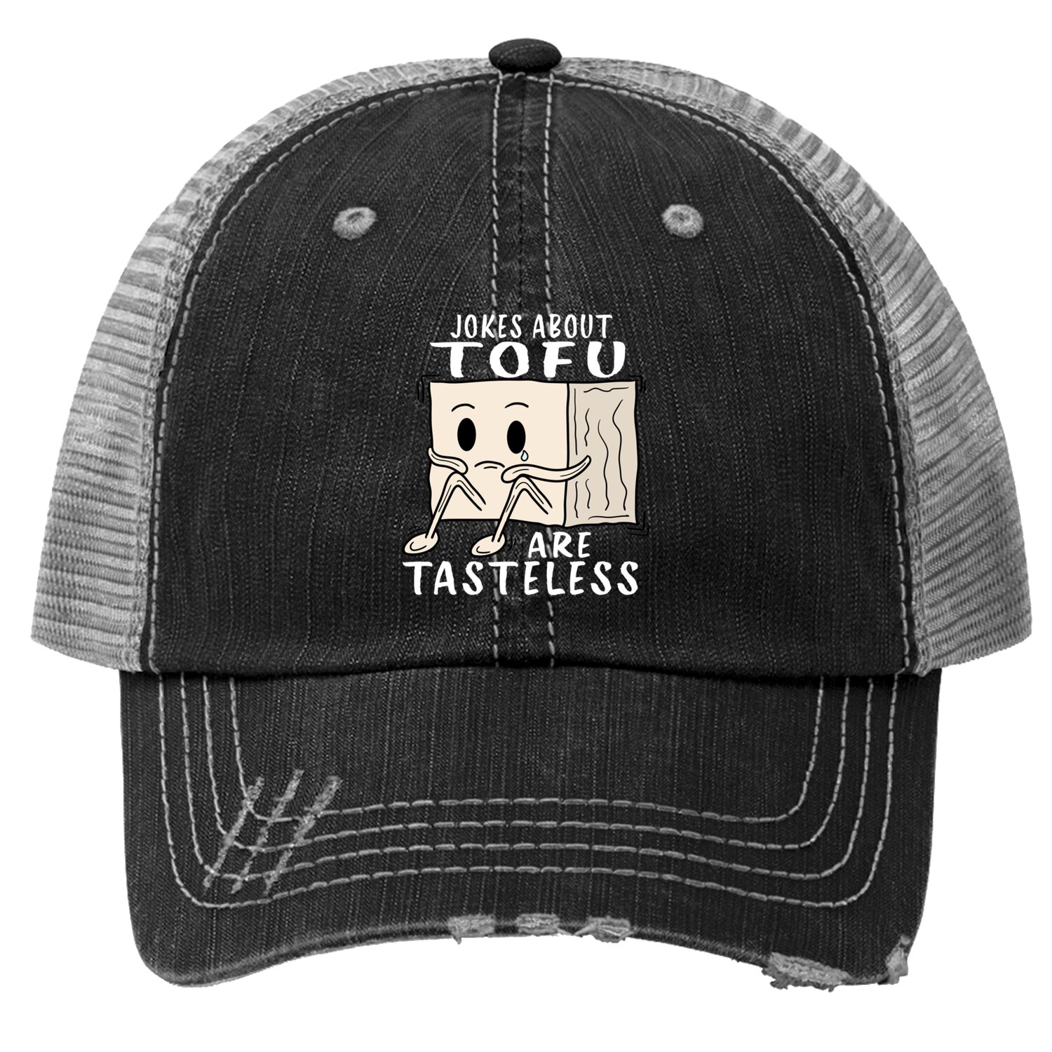 Tofu Trucker Hats Jokes About Tofu Are Tasteless Butcher Carnivore Anti ...