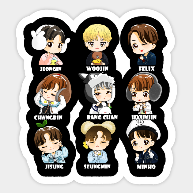 STRAY KIDS CHIBI ALL MEMBERS - Stray Kids - Sticker
