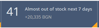 KPI: Almost out of stock next 7 days - eMAG Marketplace