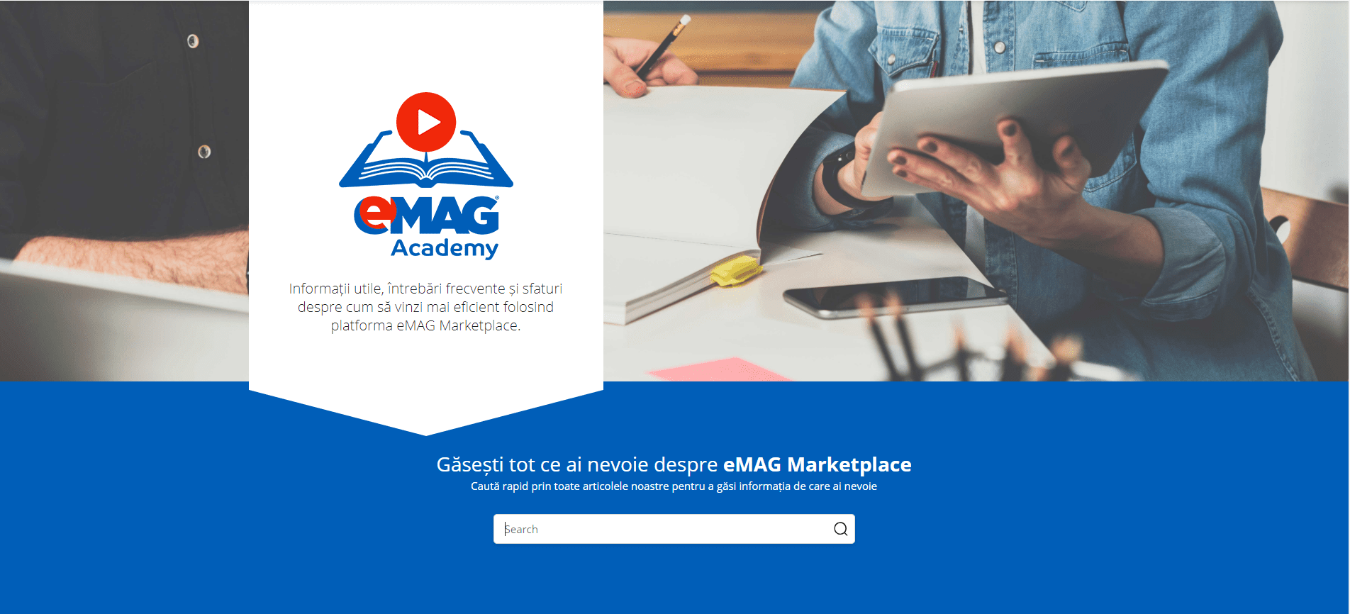 Tutorial de utilizare a platformei eMAG Academy - eMAG Marketplace