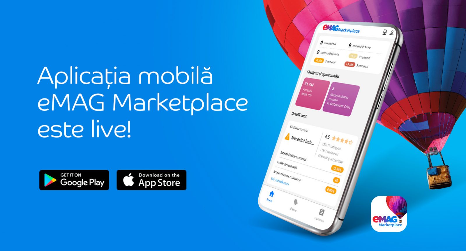 Aplicația mobilă eMAG Marketplace - eMAG Marketplace