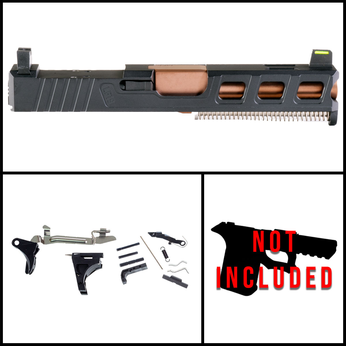 DTT 'Platinaire' 9mm Full Pistol Build Kit (Everything Minus Frame ...