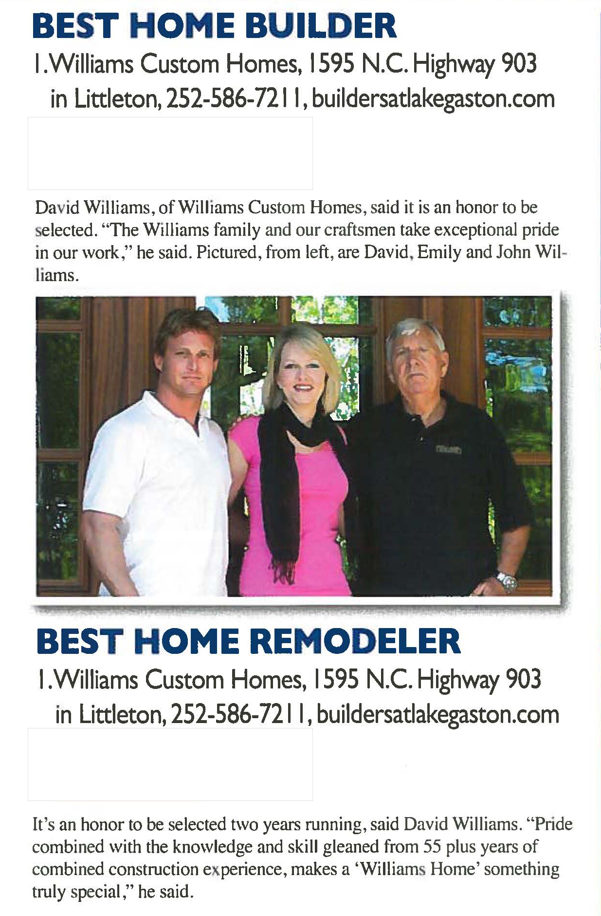 Williams Custom Homes | Custom Home Builders of Lake Gaston