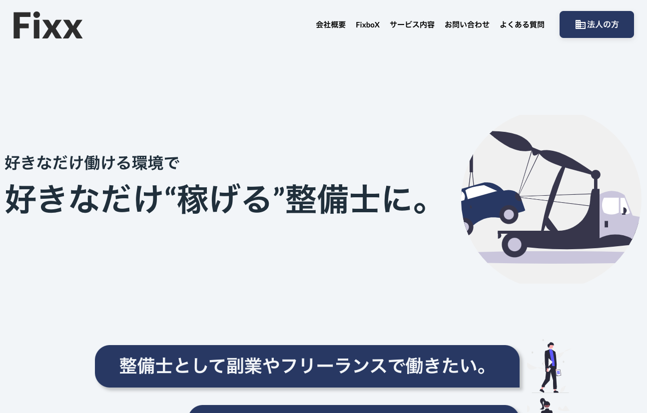 Fixx - 出張整備・DX化で整備業界を変える