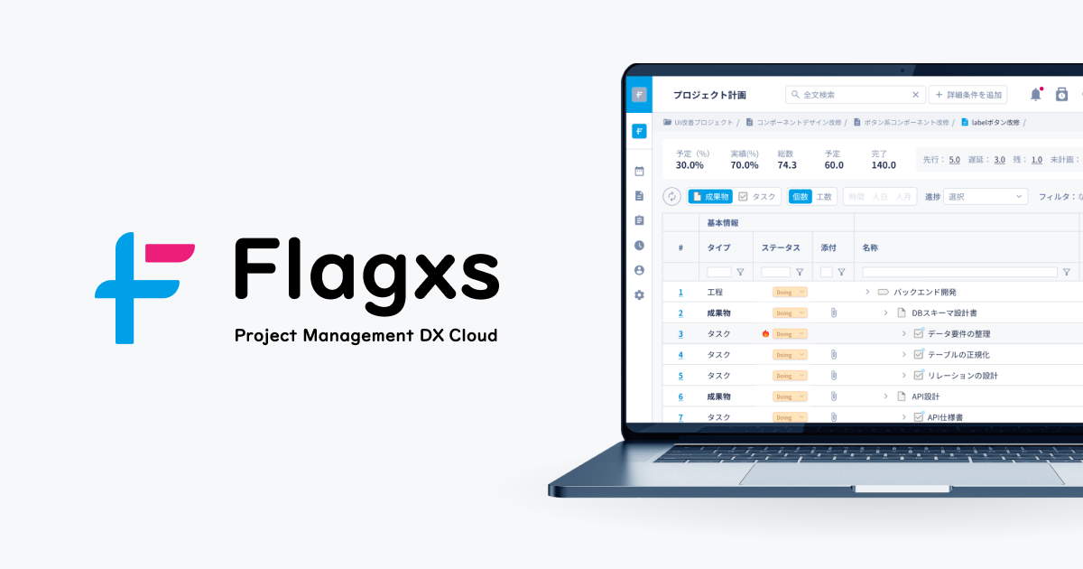 プロジェクト管理をスムーズにするFlagxs -大規模のプロジェクトも横断してマネジメント