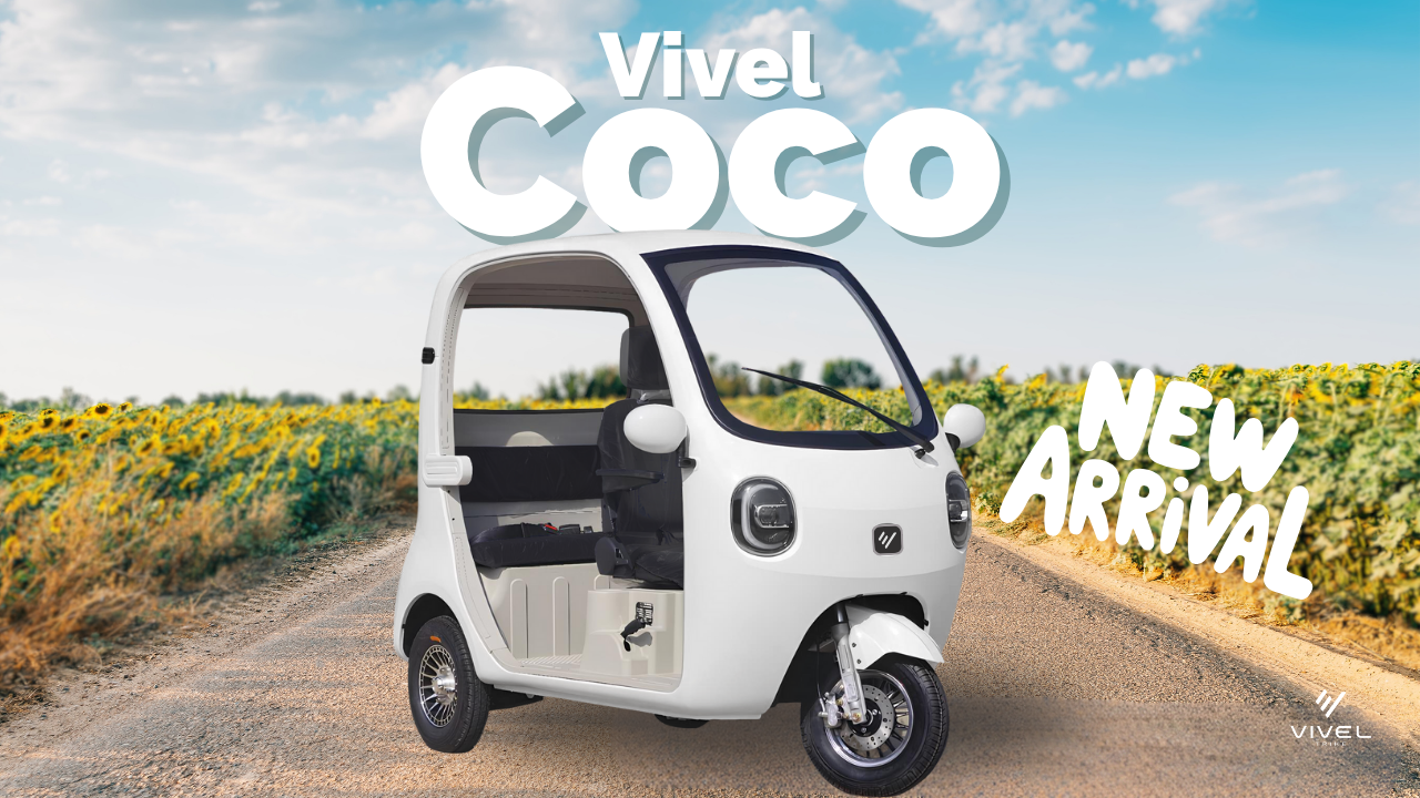 ビベルCOCO｜3人乗り屋根付き電動トライク（電動トゥクトゥク）｜普通免許で運転可能