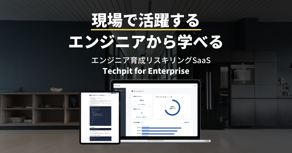 Techpit for Enterprise | ITエンジニア向けの育成・リスキリングサービス
