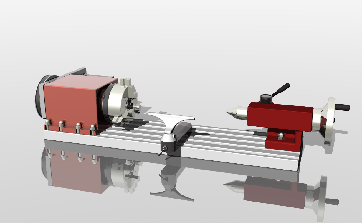 Lathe Machine 3d Diagram