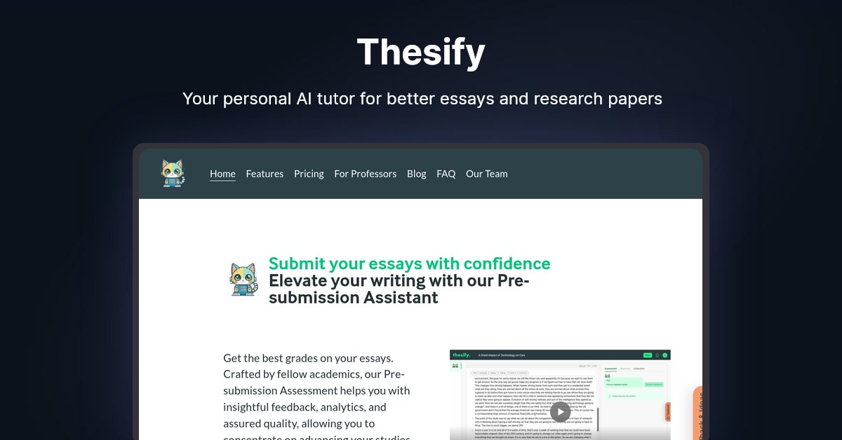 Thesify: AI-Powered Academic Writing Assistant & Coach | Deepgram