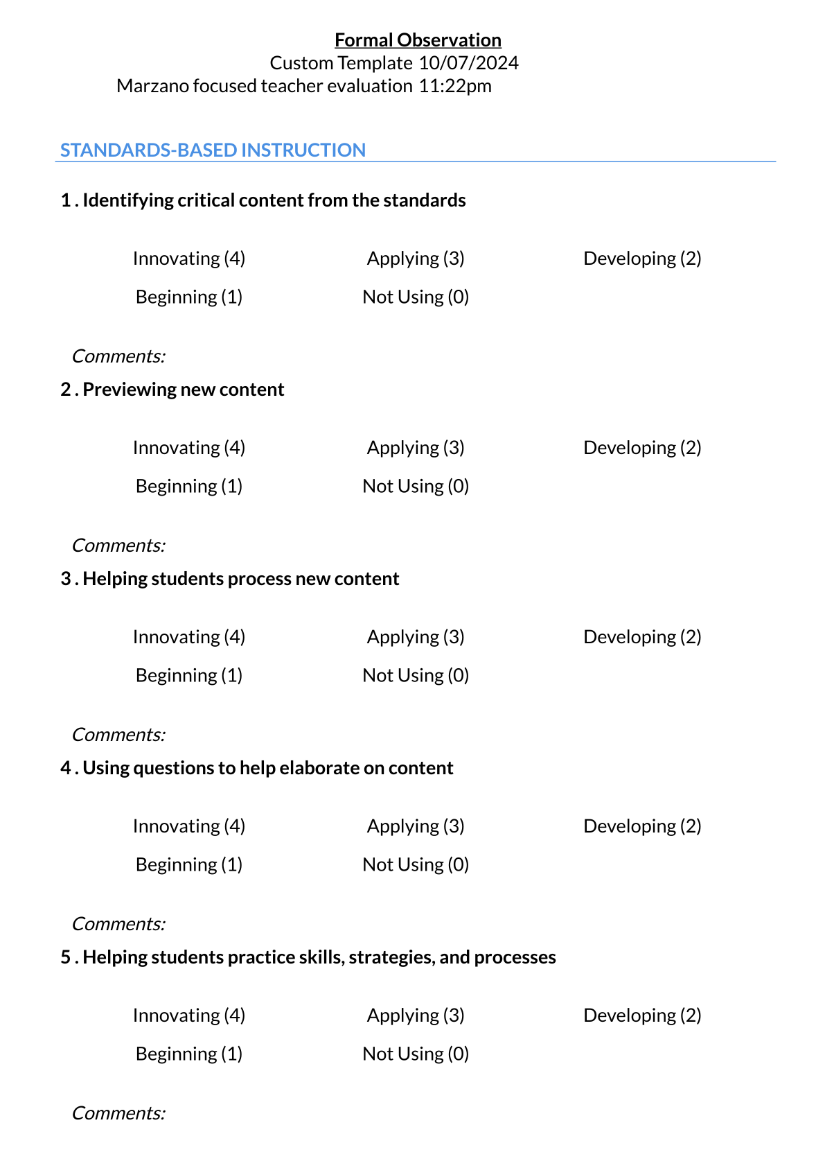 Template Library - Education Walkthrough