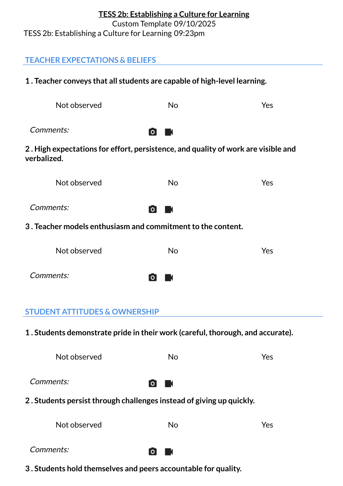 Template Library - Education Walkthrough