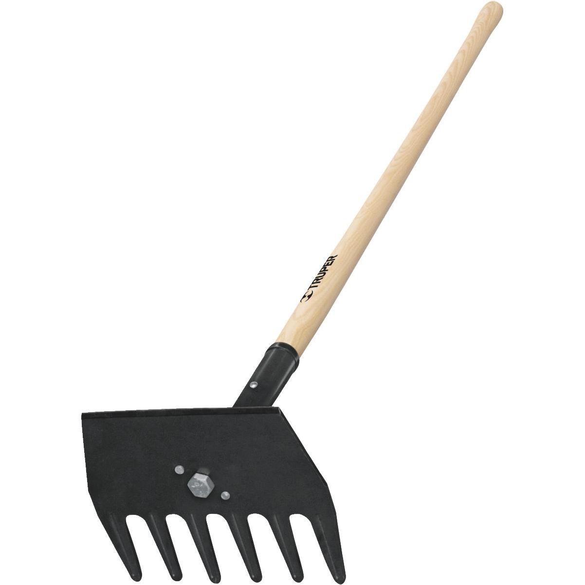 Truper Industrial McLeod 11 In. Steel Fire Landscape Rake (6-Tine ...
