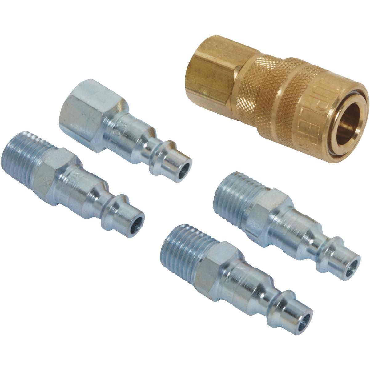 Milton 1/4 In. M-Style Coupler and Plug Kit, (5-Piece) | Elitsac, Inc.