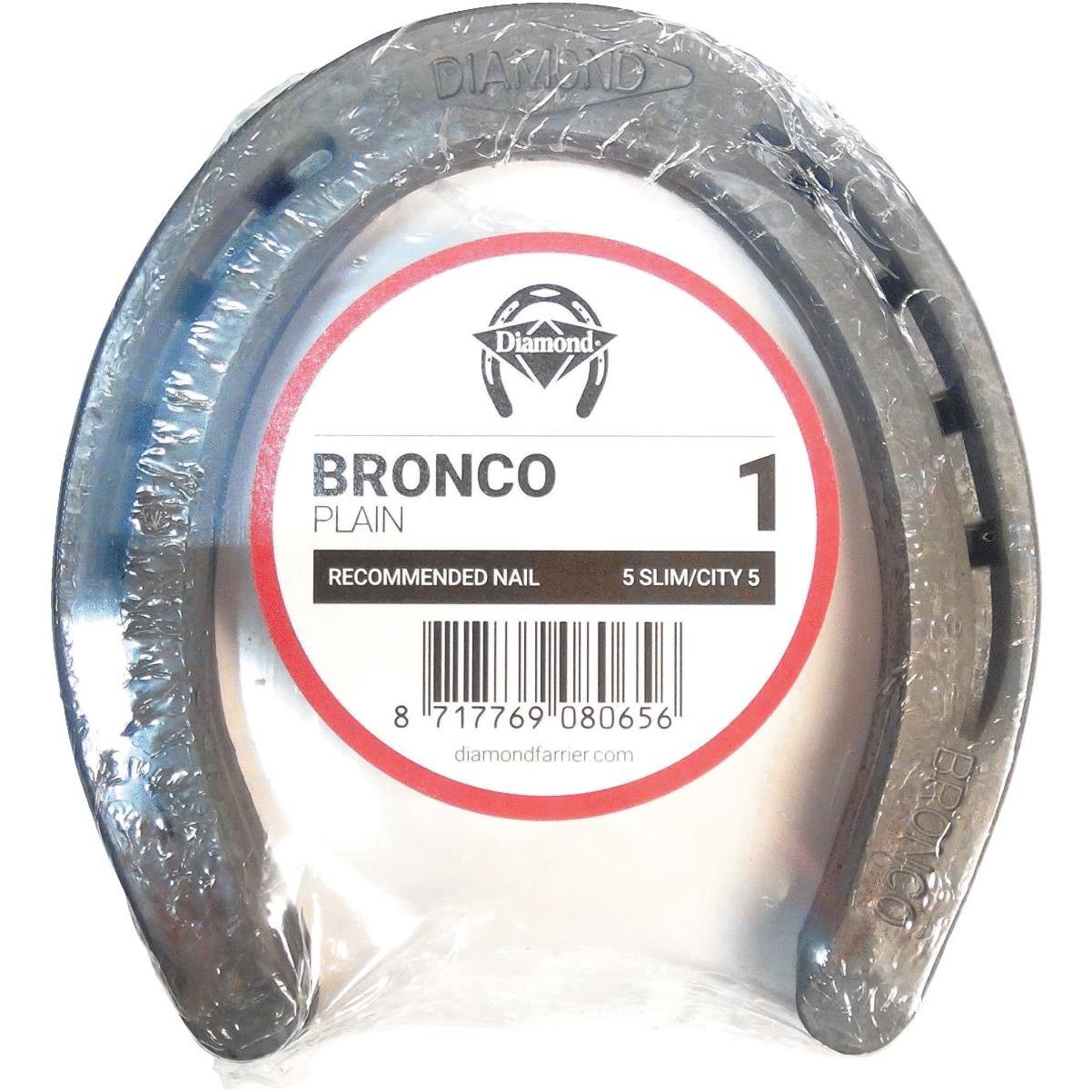 Diamond Plain Bronco Front & Hind 5-2/5 In. Horseshoe (1-Pair ...