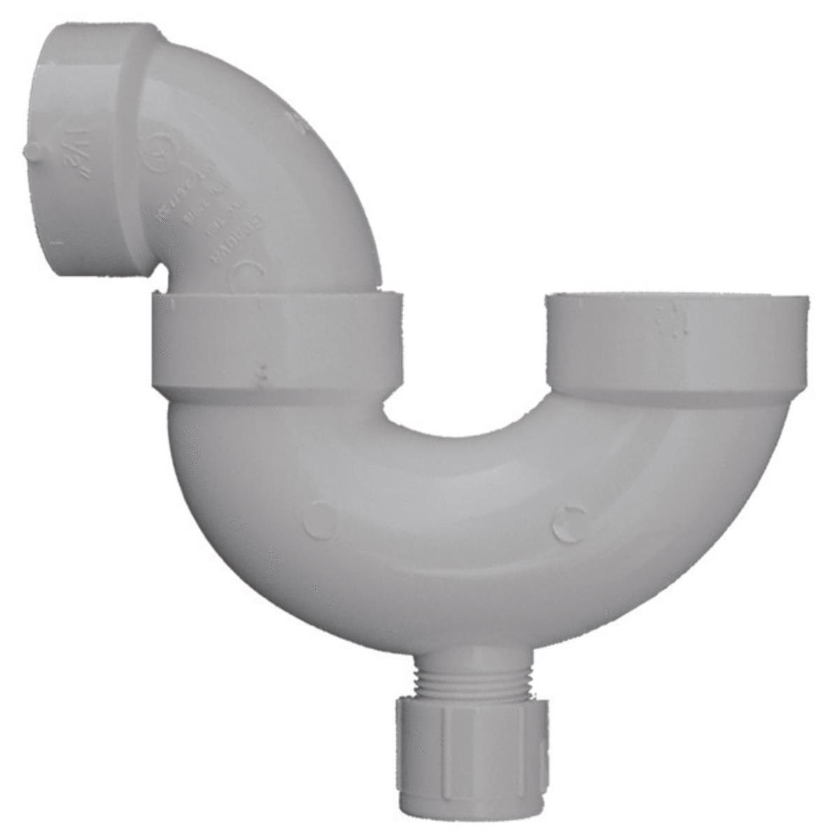 Charlotte Pipe 1-1/2 In. White PVC P-Trap with Cleanout | Elitsac, Inc.