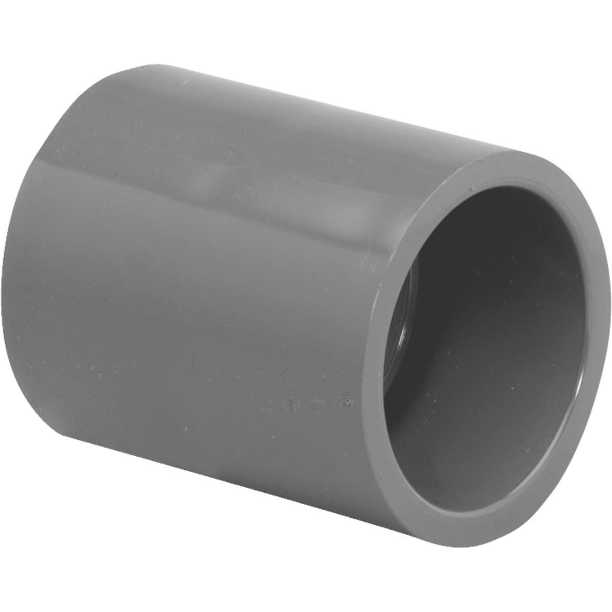 Charlotte Pipe 1/2 In. Sch. 80 Slip X Slip PVC Coupling | Elitsac, Inc.