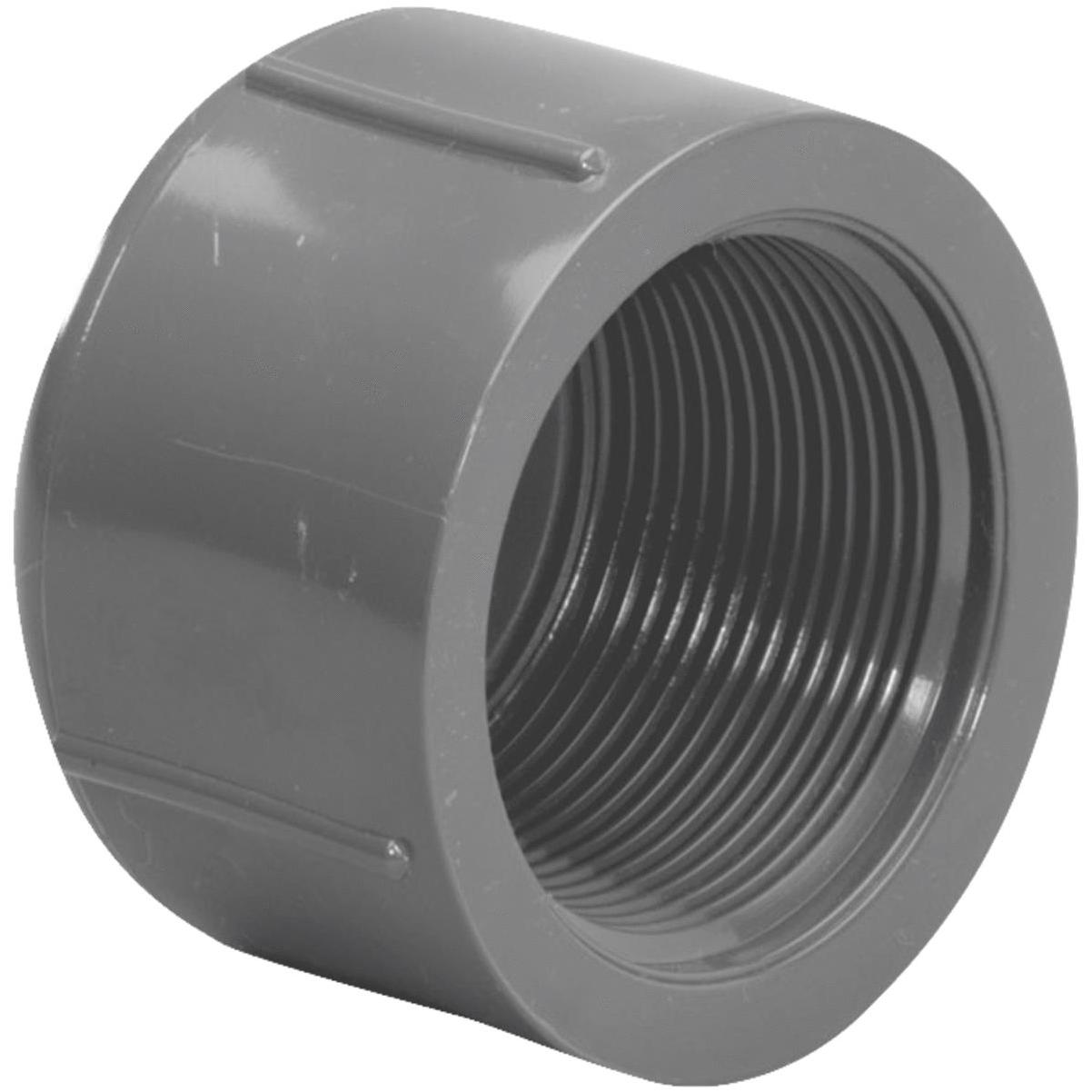 Charlotte Pipe 1/2 In. FIP Schedule 80 Threaded PVC Cap | Elitsac, Inc.