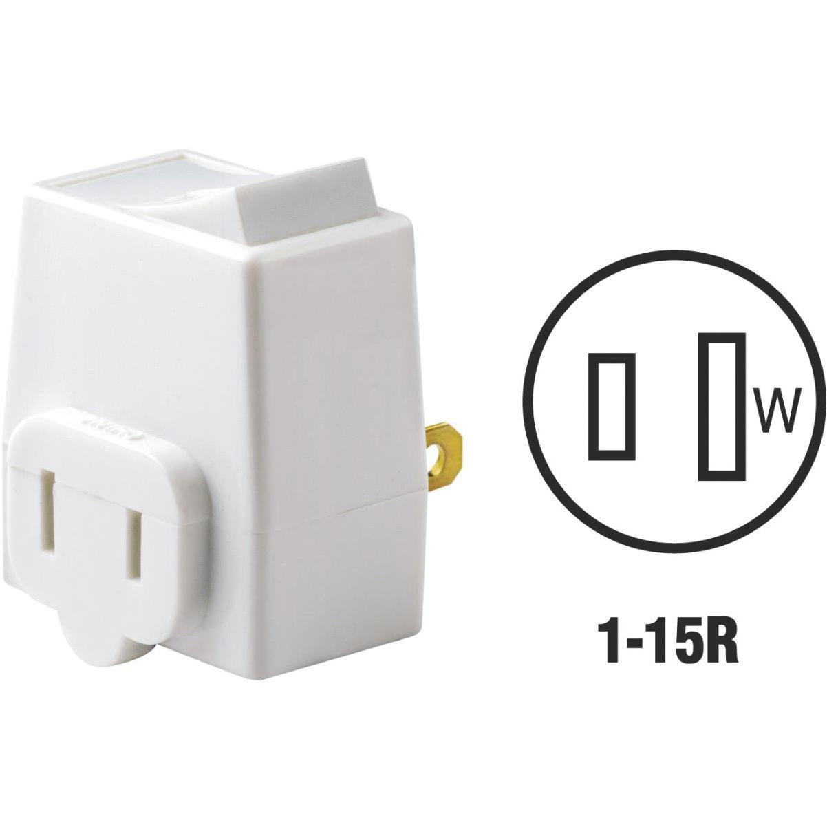 Leviton White 13A Plug-In Switch Adapter | Elitsac, Inc.