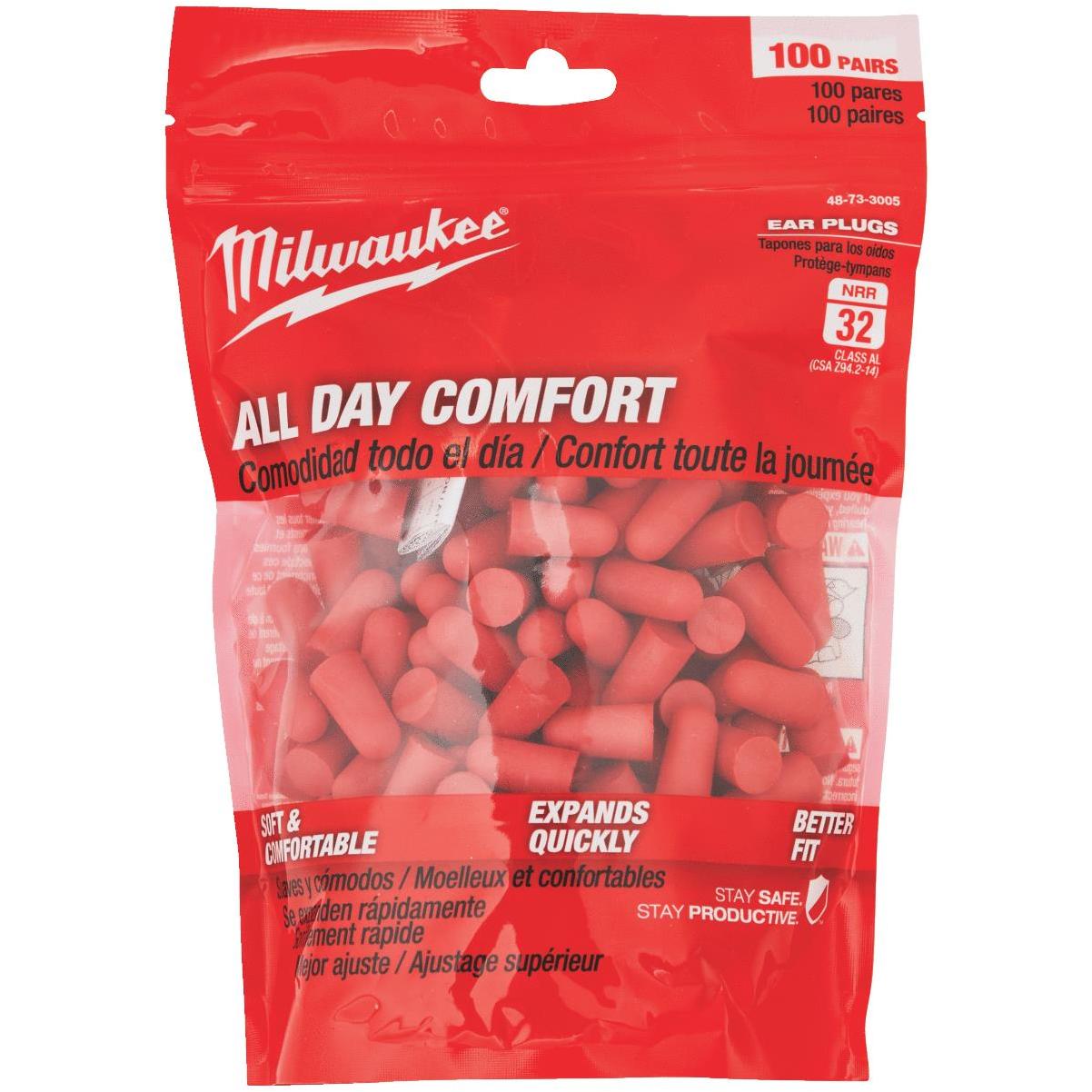 Milwaukee Foam 32 dB Ear Plugs (100-Pair) | Morganfield Home Center