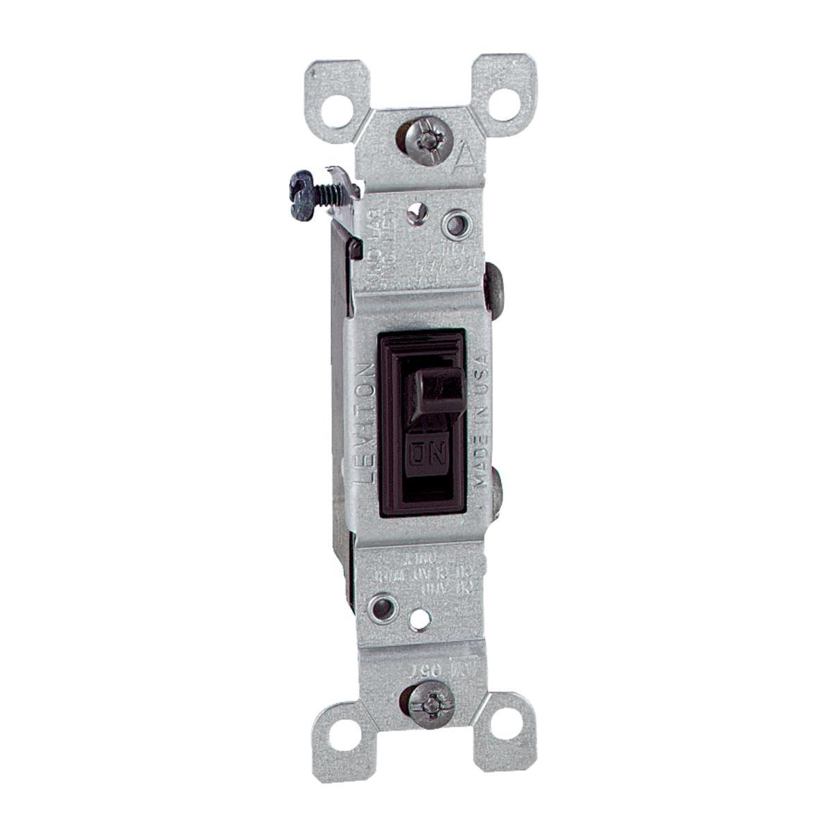 Leviton Residential Grade 15 Amp Toggle Single Pole Grounded Switch ...