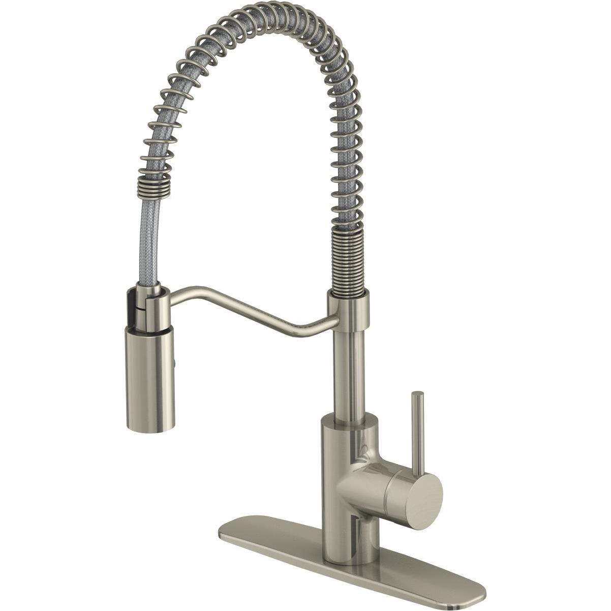 Home Impressions 1-Handle Lever Commercial Pull-Down Kitchen Faucet ...