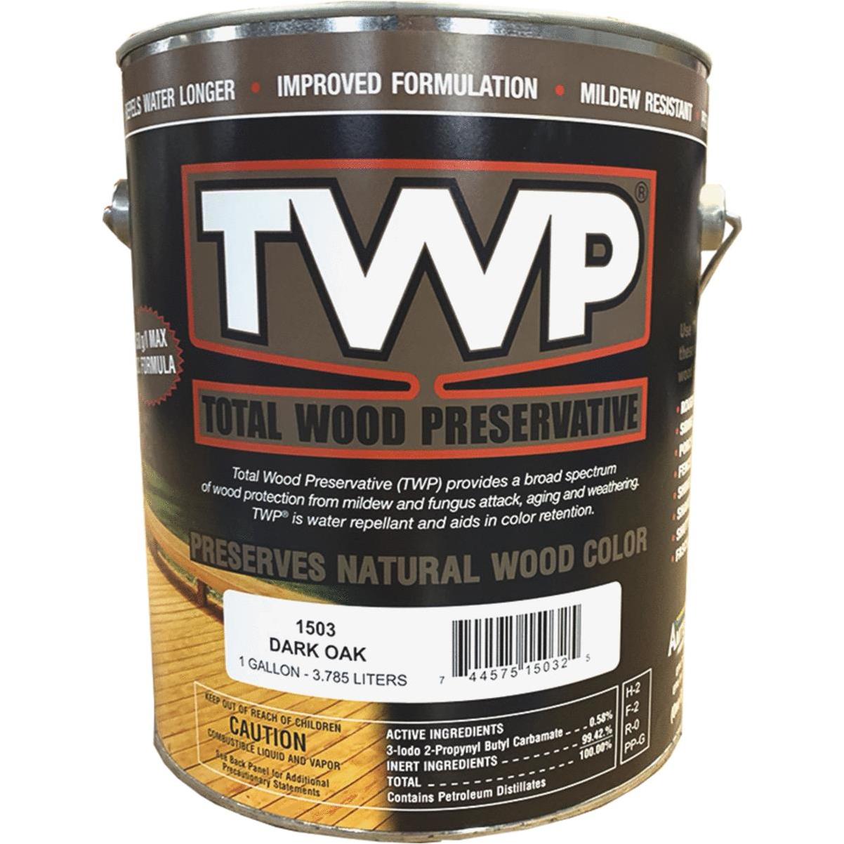 TWP1500 Series Low VOC Wood Preservative Deck Stain, Dark Oak, 1 Gal ...