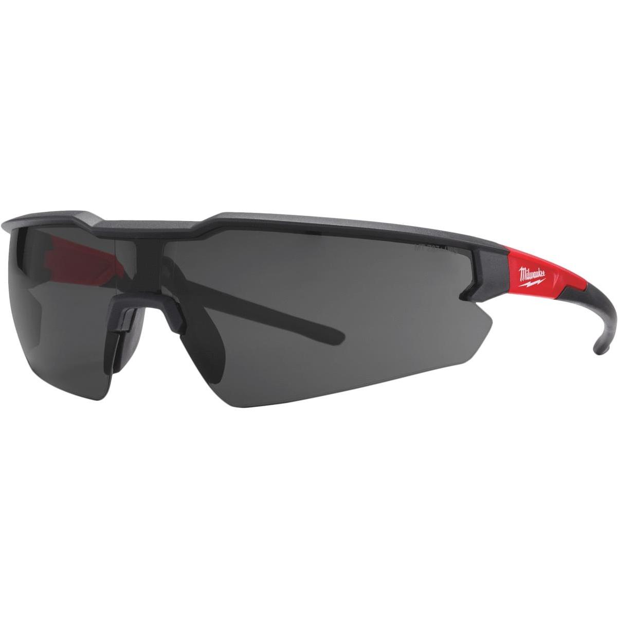 Milwaukee Red & Black Frame Safety Glasses with Tinted Anti-Scratch ...