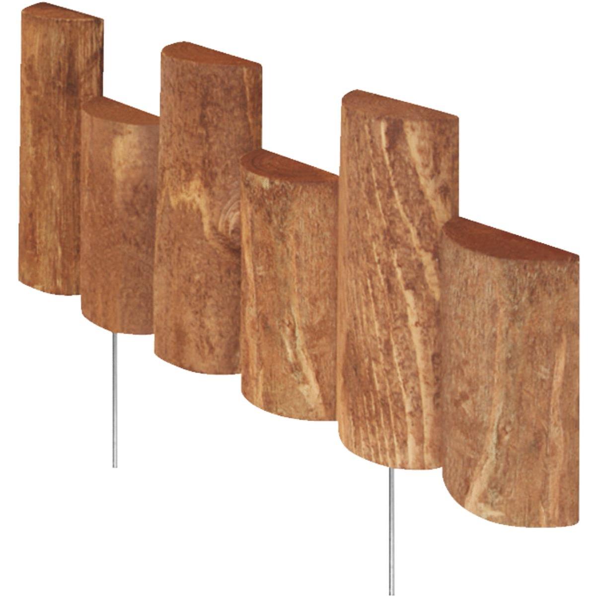 Greenes Fence 5 In. to 7 In. H. x 18 In. L. Cedar Flexible Half-Log ...