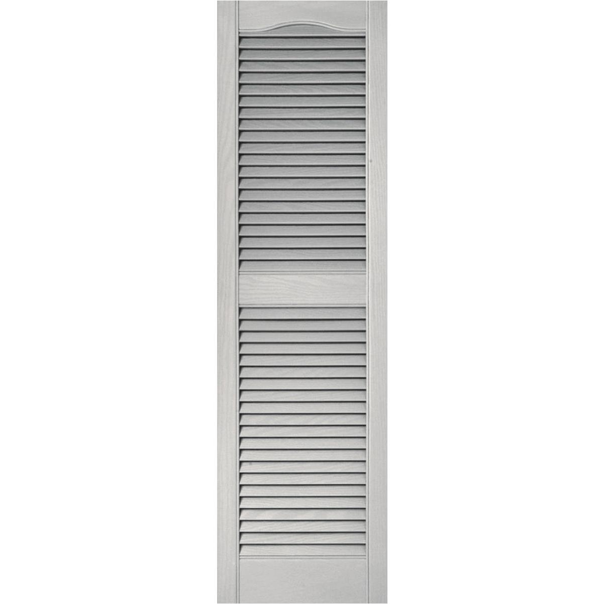 Builders Edge 15 In. x 52 In. Vinyl Louvered Shutter, (2-Pack ...